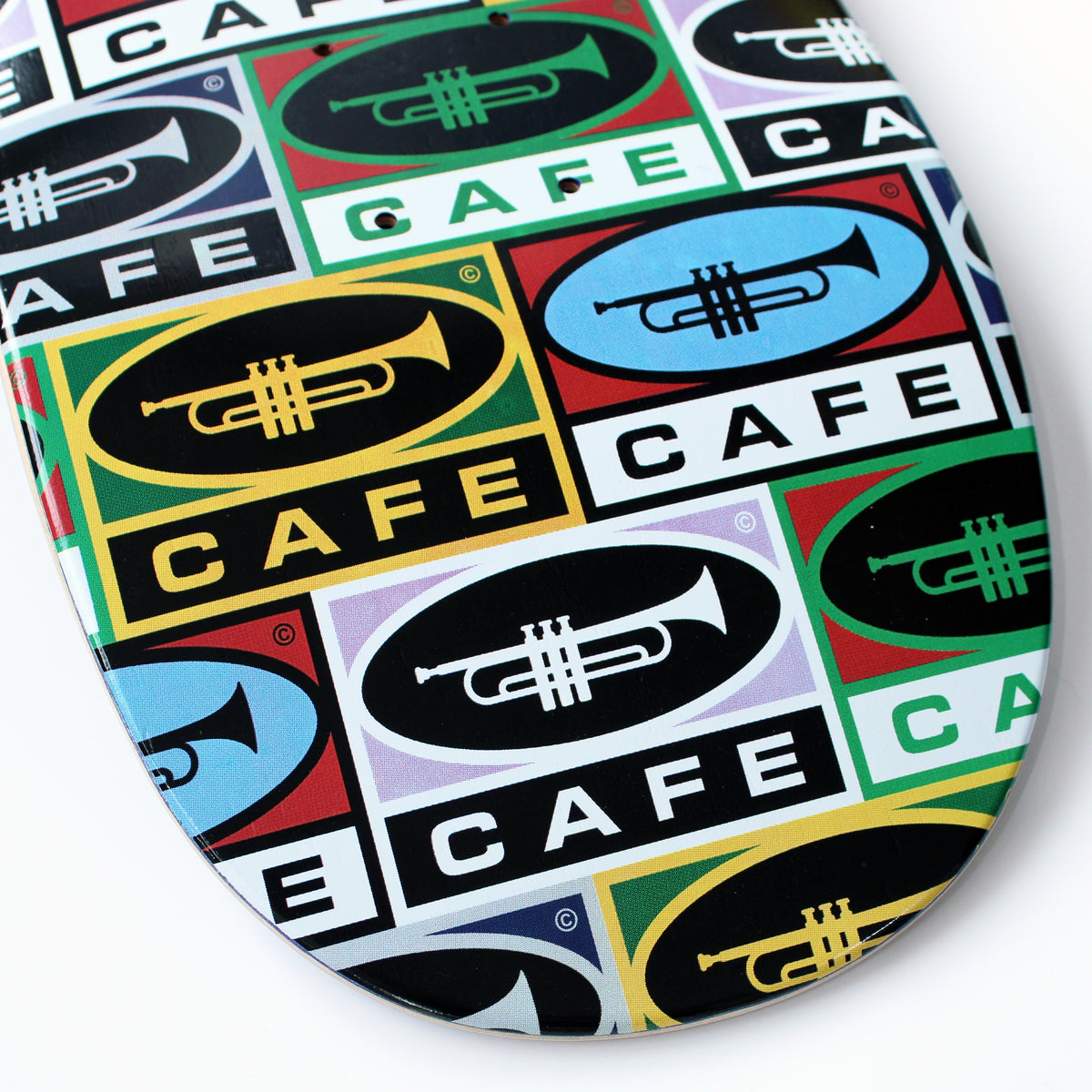 Trumpet Collage C2 Shape Deck Multi – Skateboard Cafe